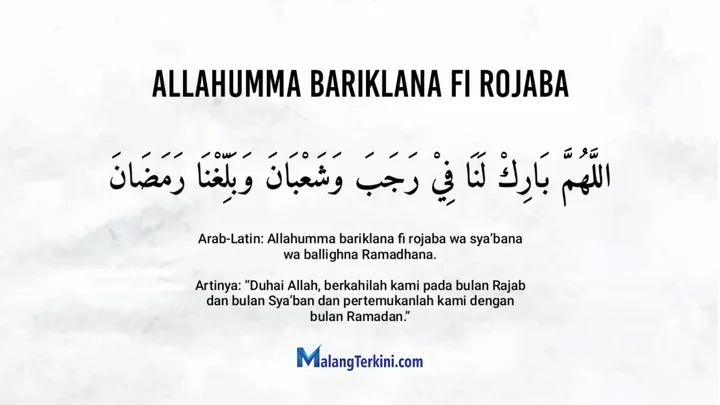 Sholawat Bulan Rajab: Lirik Arab, Latin, Arti Lengkap - portal.co.id